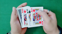 纸牌入门洗牌基本功,扑克一次性弹洗控牌,阿麟魔术牌技手法教学