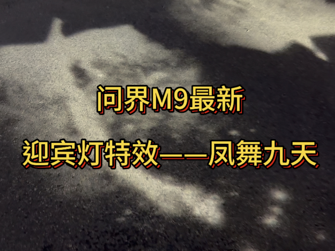 帮大家先体验下问界M9的最新迎宾灯特效凤舞九天