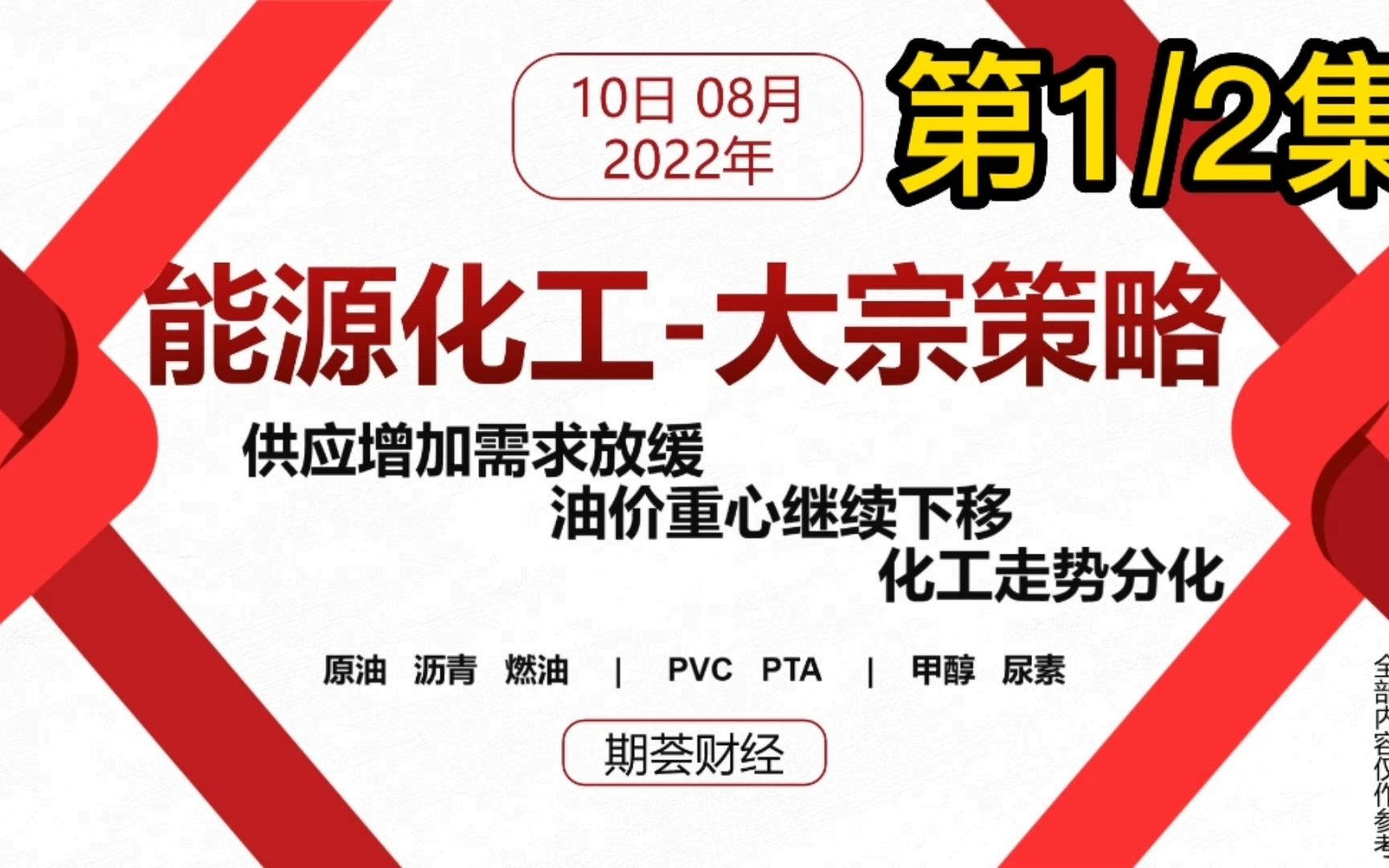 【大宗策略】地缘退后,需求未知;能源化工走势?