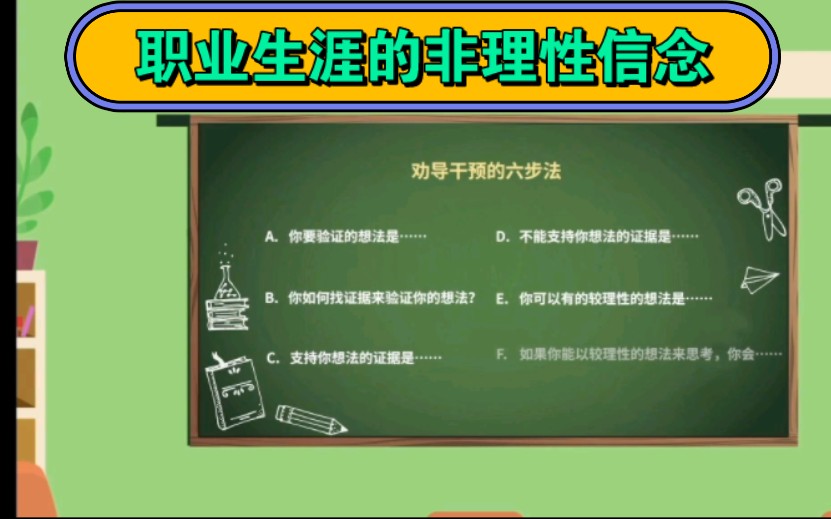 职业生涯规划——职业生涯的非理性信念