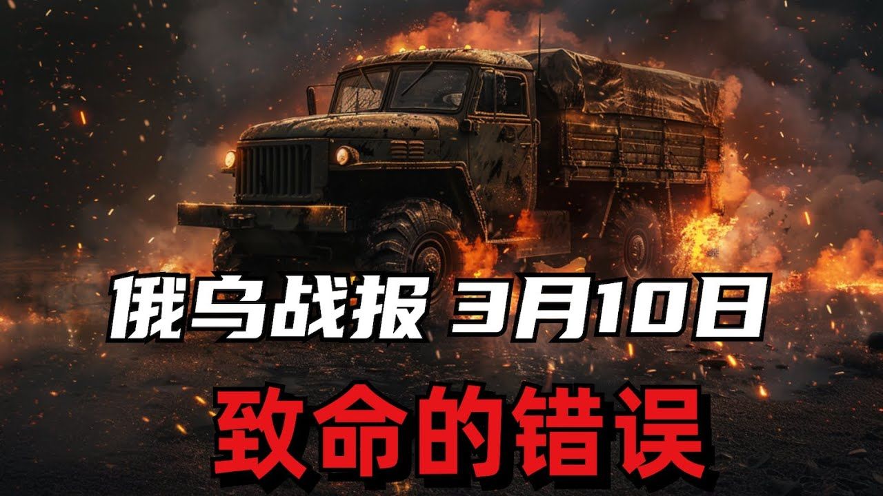 俄乌战报3月10日 致命的错误,乌克兰人为自大付出了代价,3月9日,一个...