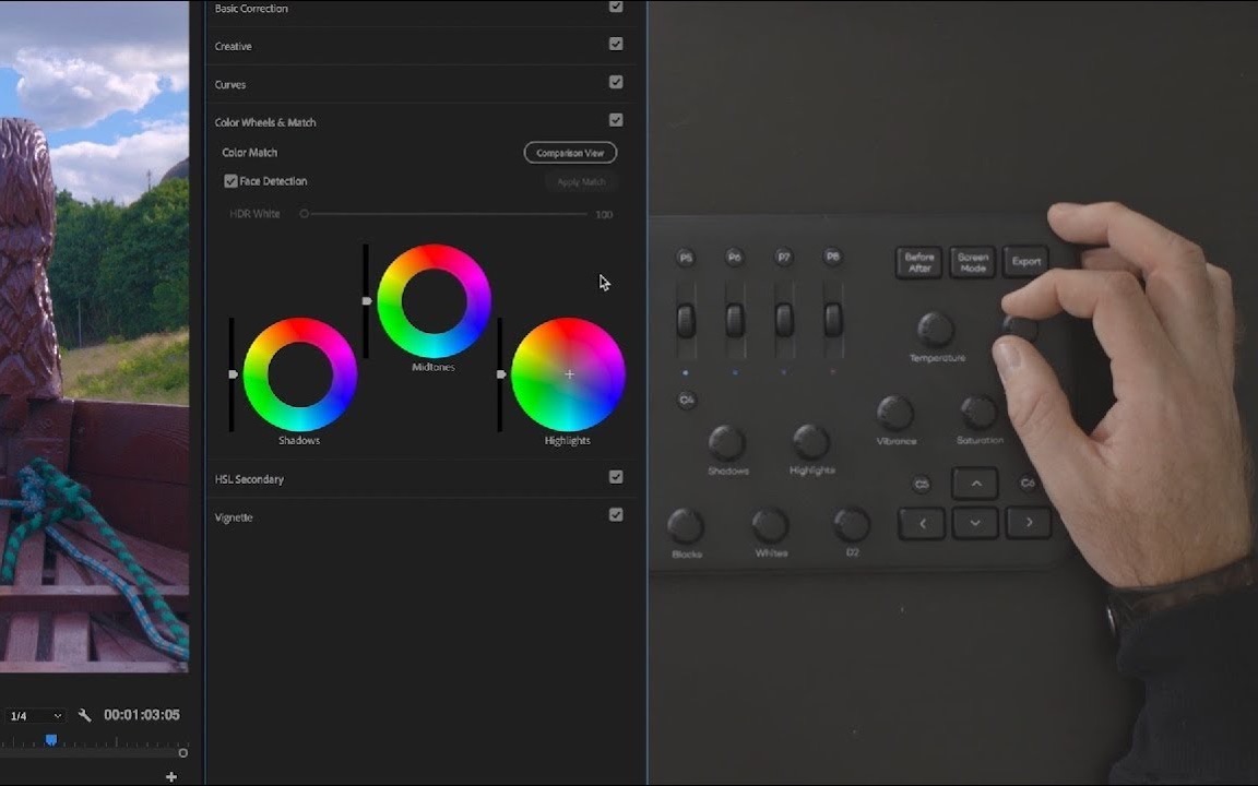 在Premiere里盲操调色功能?用Loupedeck+就是这么简单～