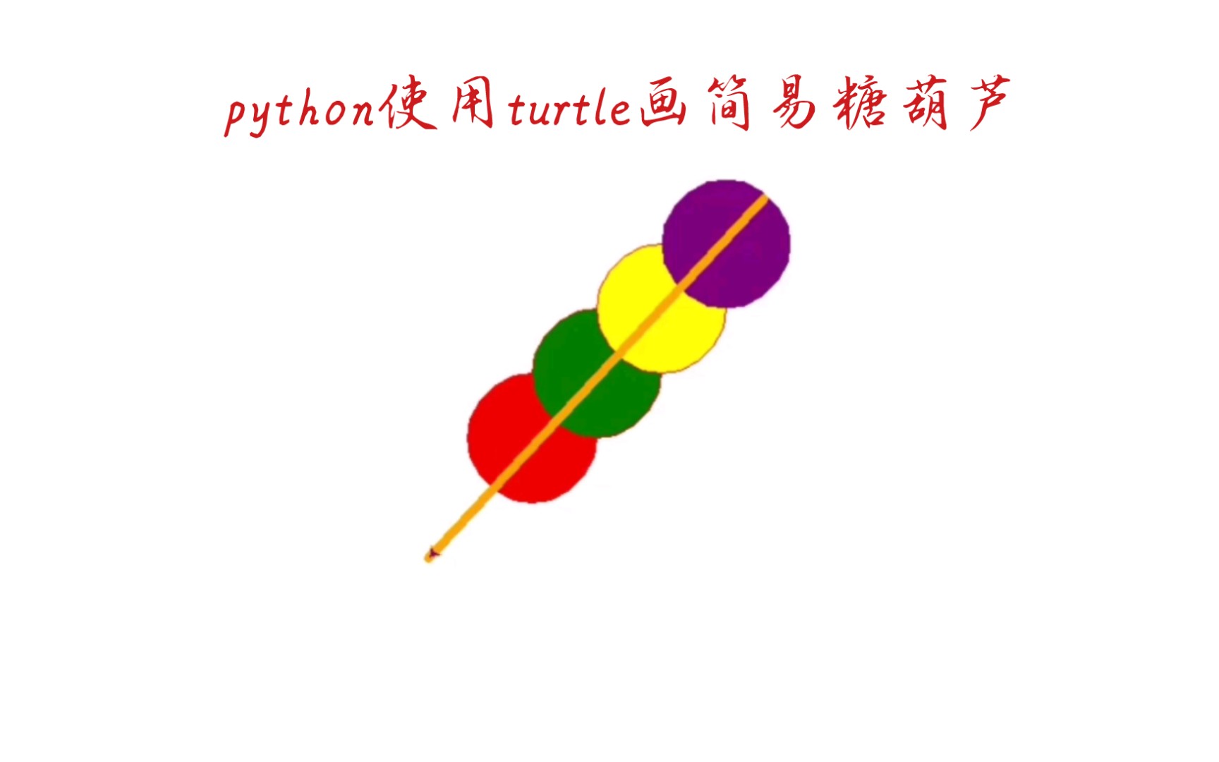 python使用turtle画简易糖葫芦