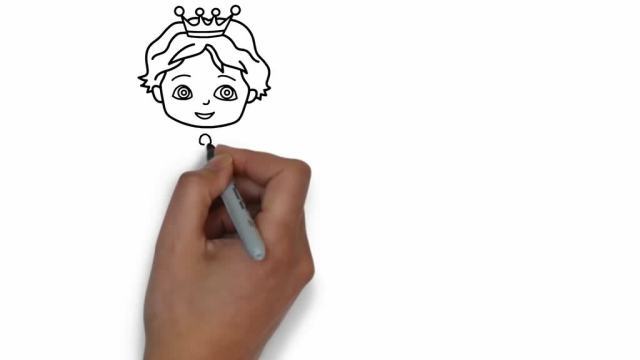 简笔画:王子与公主画板涂鸦
