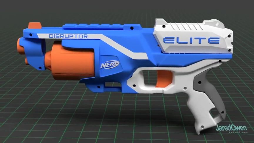 动画剖析Nerf儿童玩具枪的工作原理和内部构造。快来看看吧!