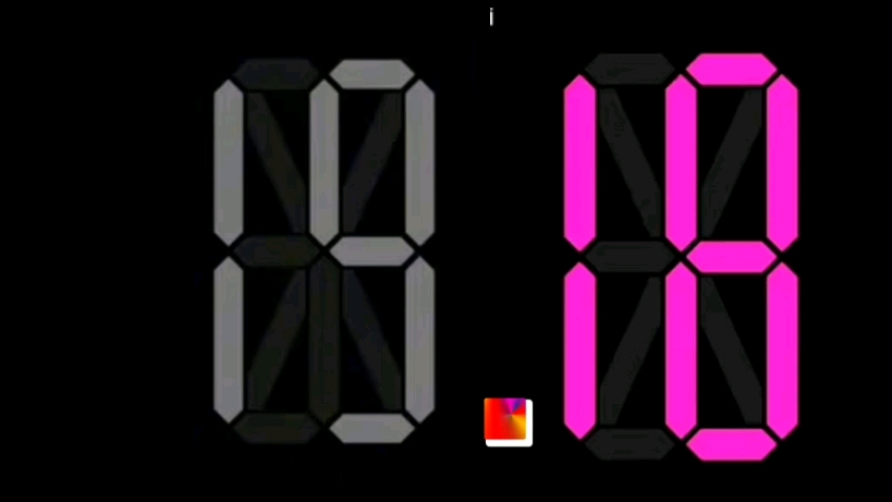 19.18秒倒计时(彩色数字,精确到0.01秒)