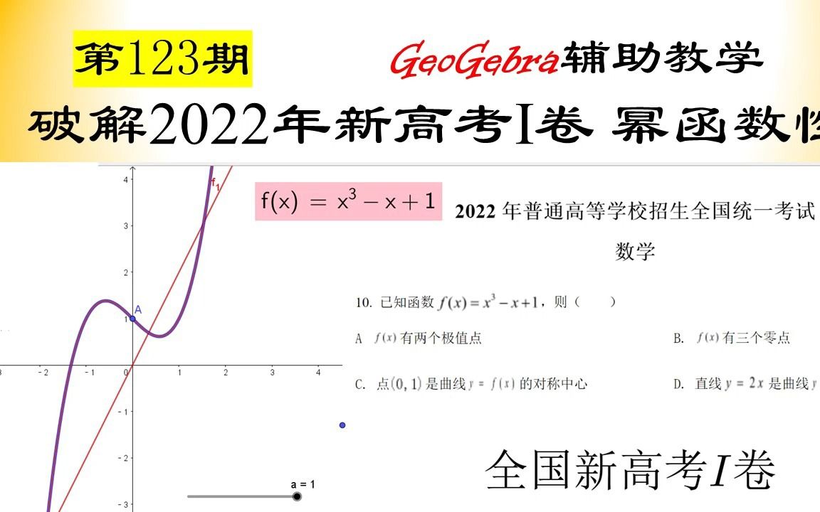 【123】GeoGebra应用展示-解一道高考数学题目