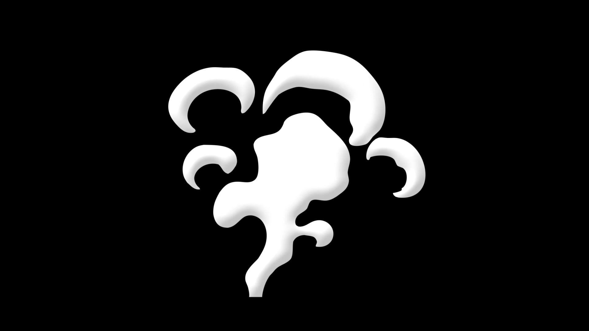 卡通可爱烟雾形状消散AE