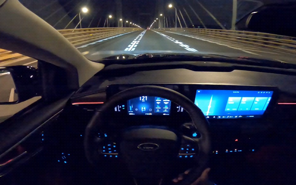 第一视角!夜间没事跑高速遛遛!看看隔音如何 | 21款福特锐界plus