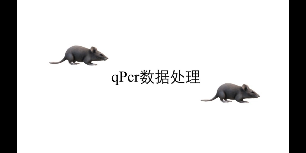 动物实验qPcr数据处理