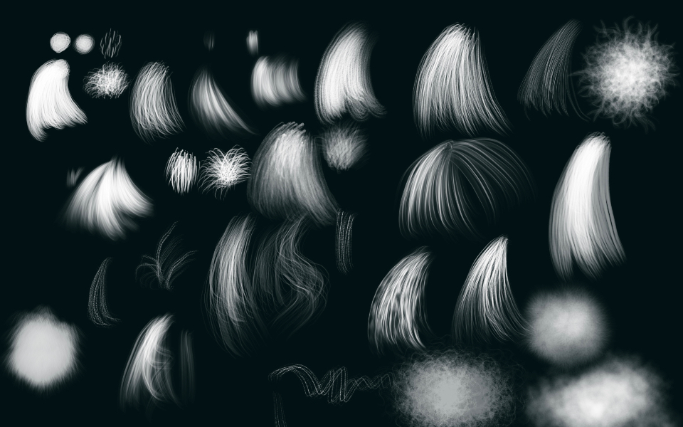 [笔刷分享】发现了大宝藏!贼好用的头发和毛发通用笔刷,简介自取哦