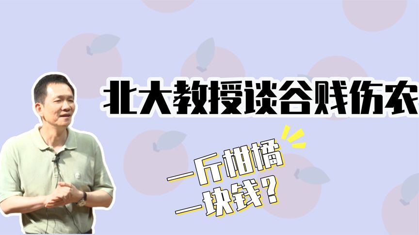 一斤柑橘一块钱?北大教授谈“谷贱伤农”