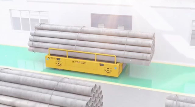 车间工厂钢管运输车,厂区管材转运车,无轨搬运车