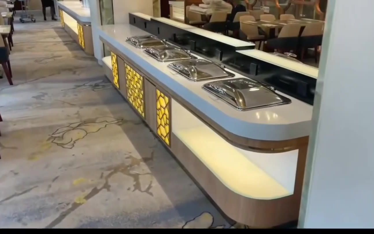 酒店餐厅自助餐移动布菲台定制-海德利