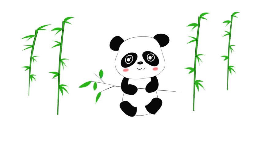 【简笔画教程】教你如何画一只可爱的大熊猫!