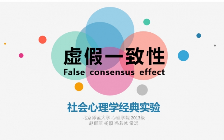 【社会心理学】虚假一致性经典实验重复-低认知需要版