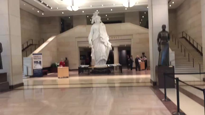 美国国会大厦内部～