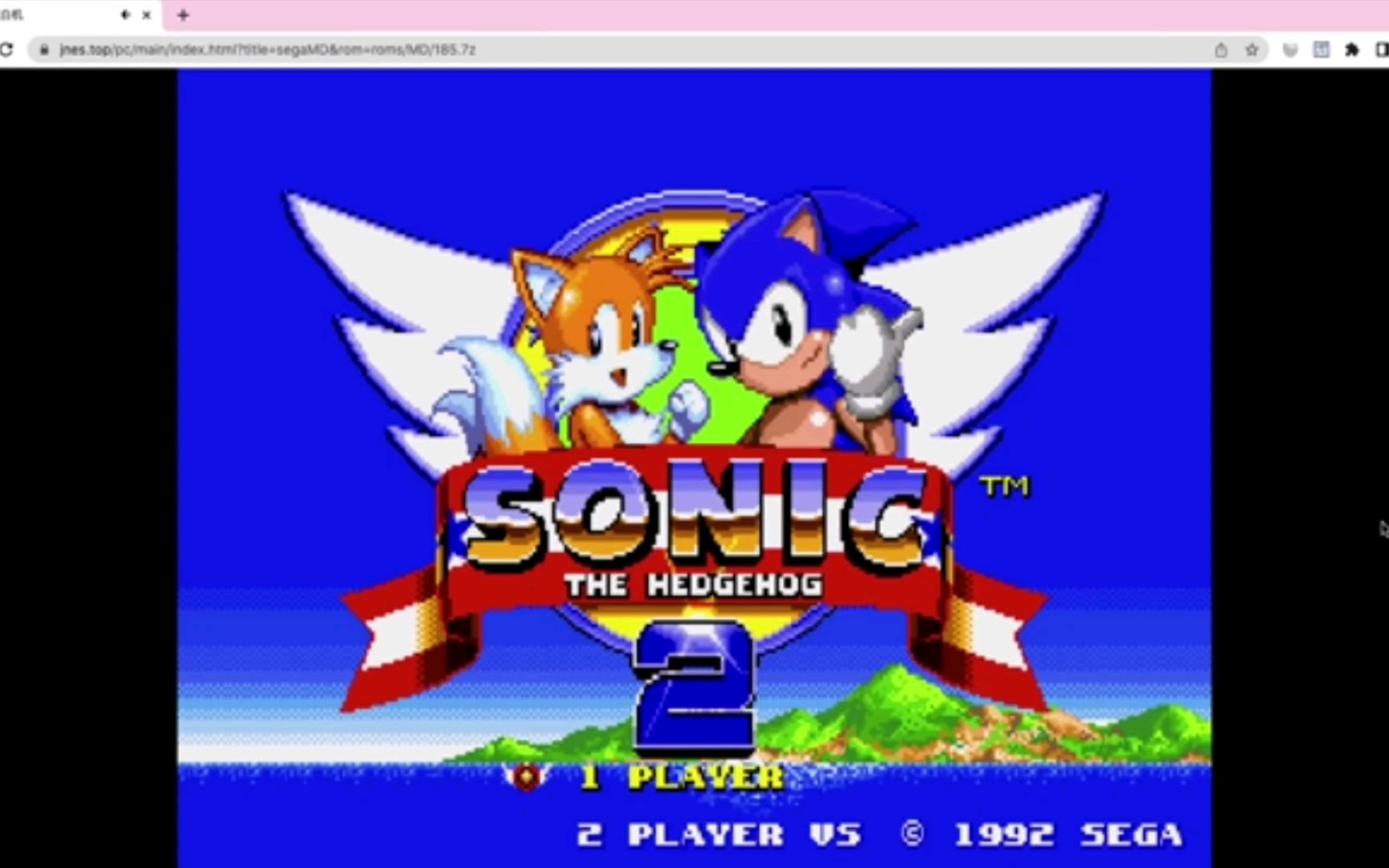 黑科技,浏览器在线试玩MD经典游戏 索尼克2_演示