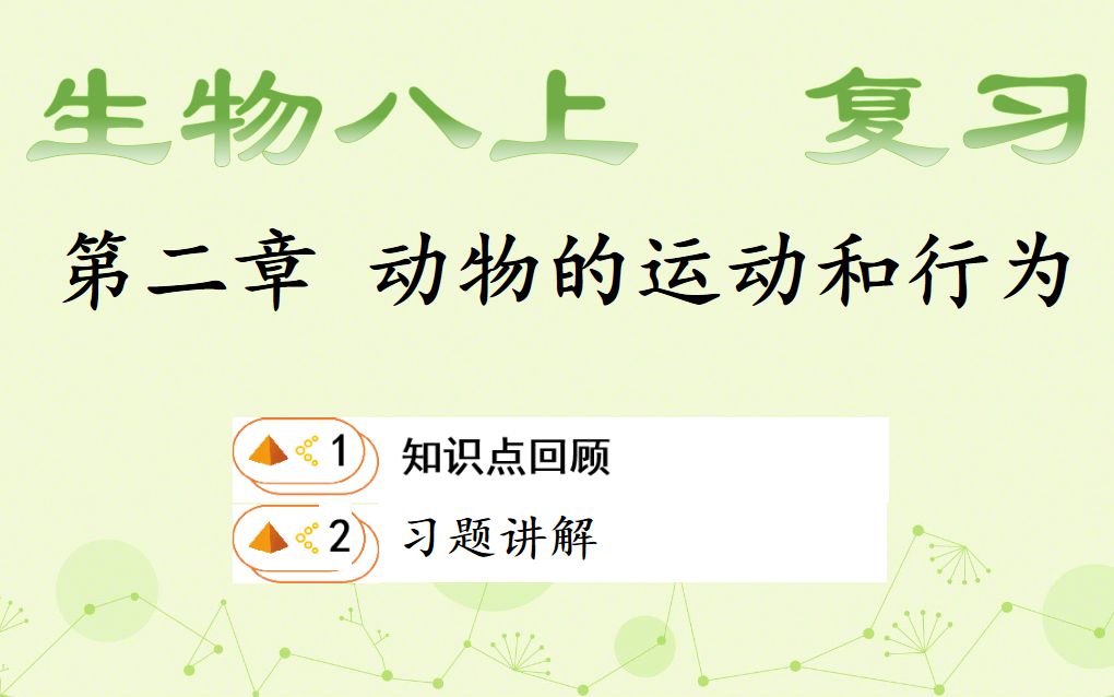 八上生物复习2 动物的运动和行为