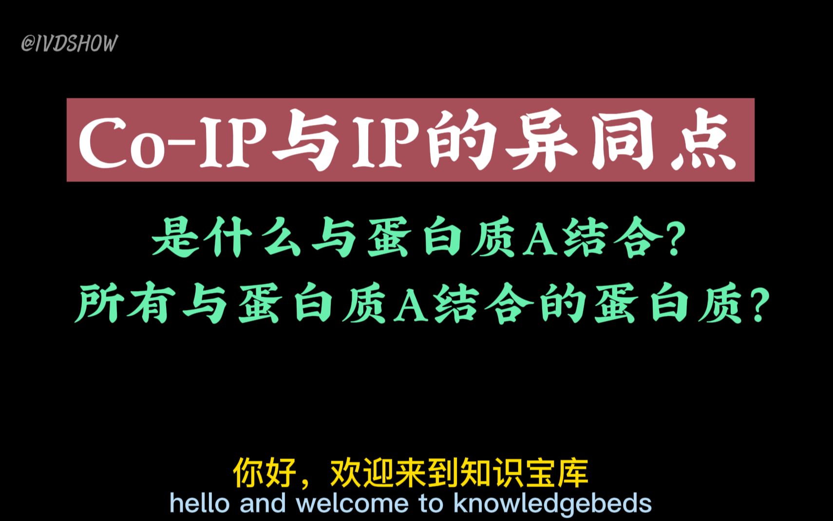 Co-IP与IP的异同点是什么?优选Protein A和G,还有L磁珠和Protein A和...