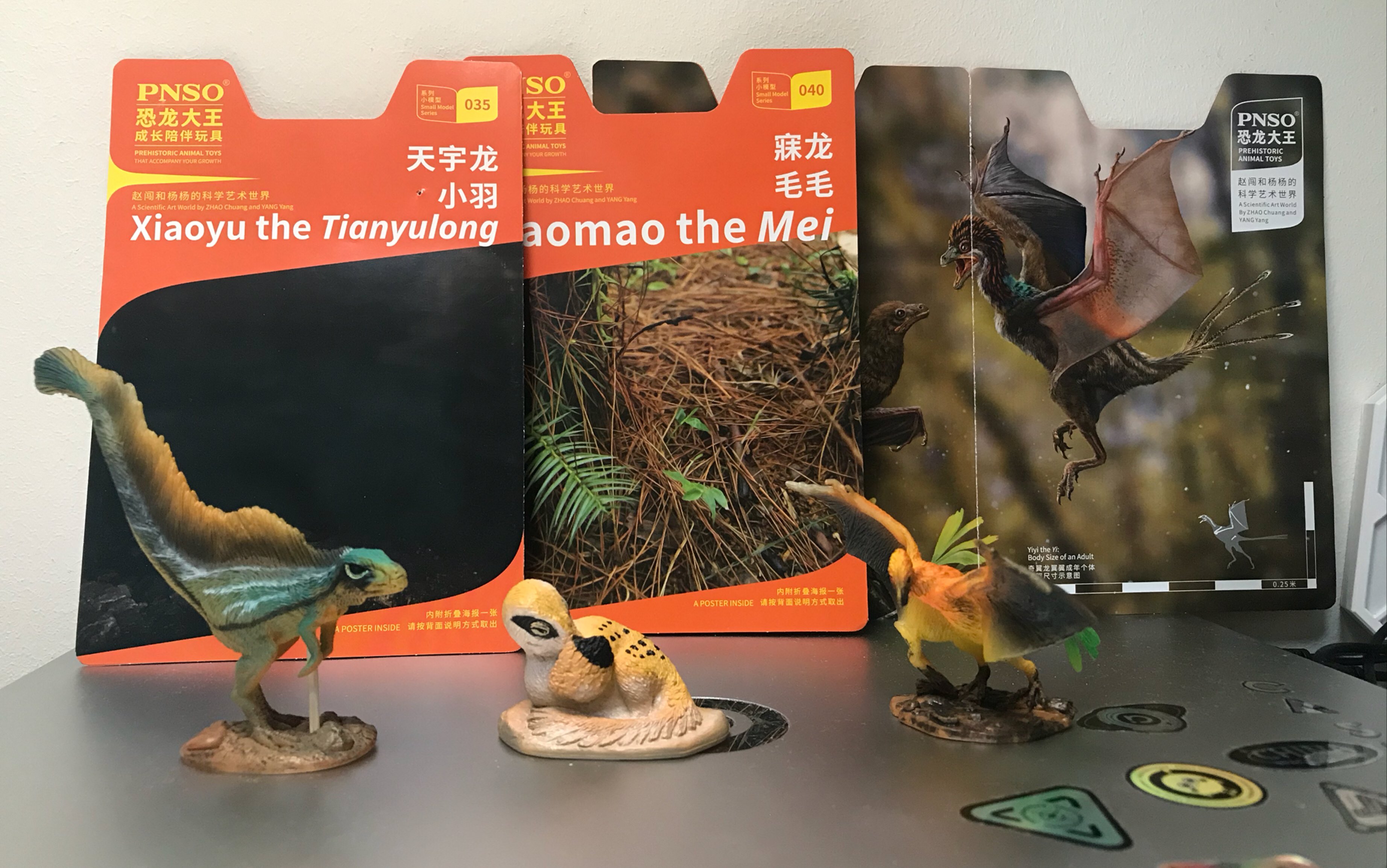 pnso恐龙大王小模型分享测评——天宇龙小羽/寐龙毛毛/奇翼龙一一