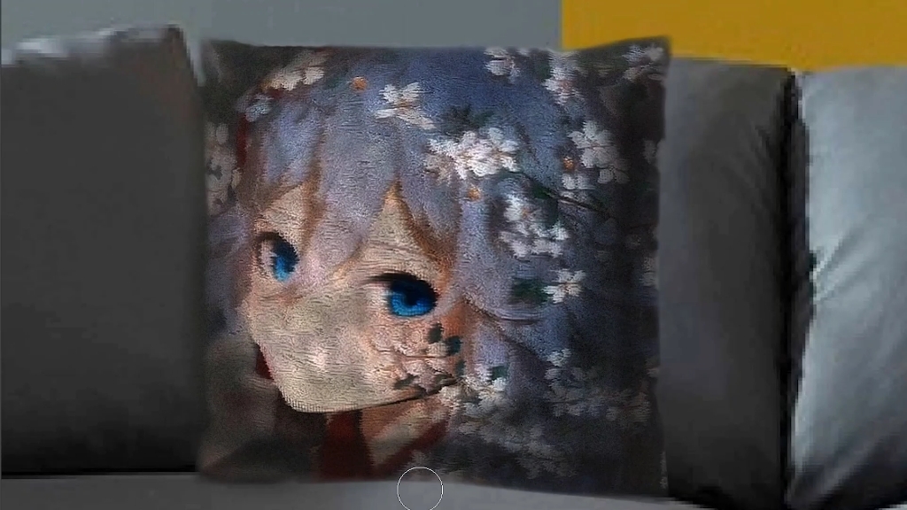 PS个人练习,无叠底纯图层的抱枕纹理