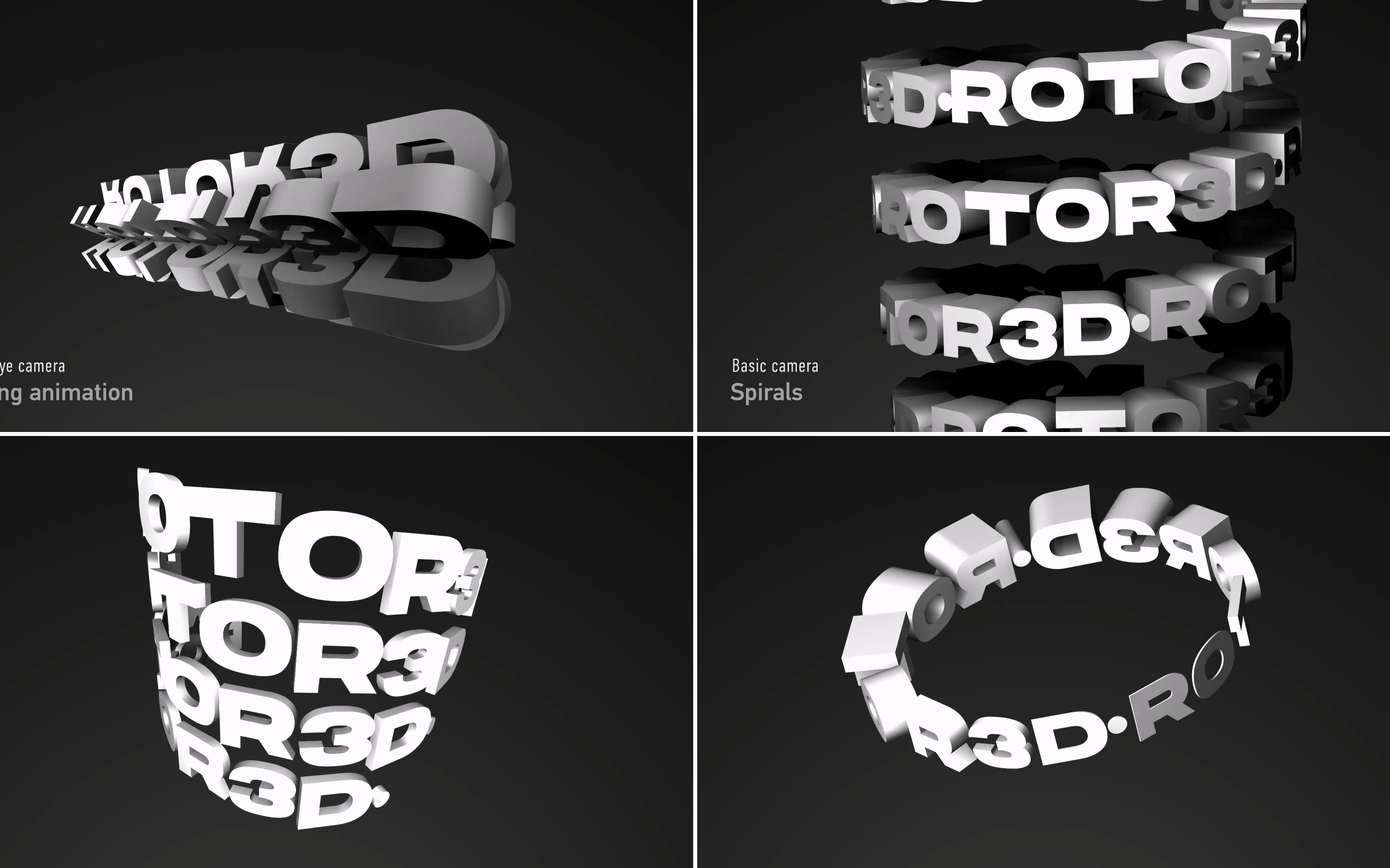 AE模板-3D环形文字特效视频 印刷动力学