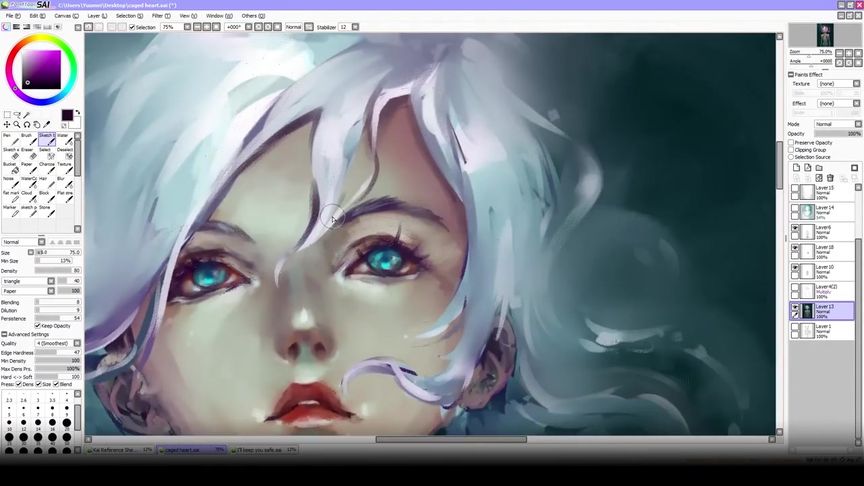 sai电脑插画绘制大神