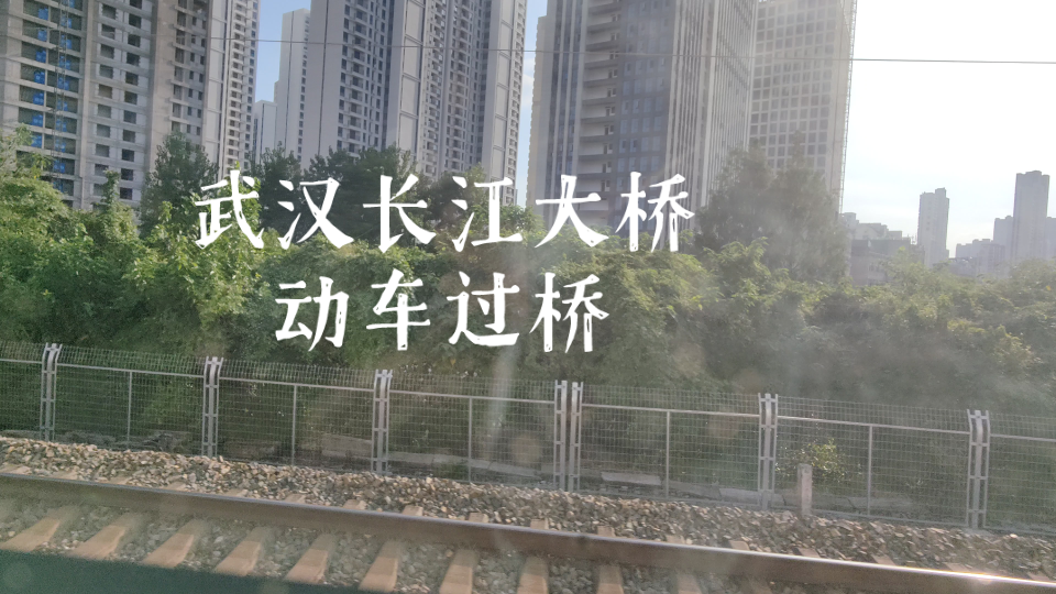 乘动车跨过武汉长江大桥