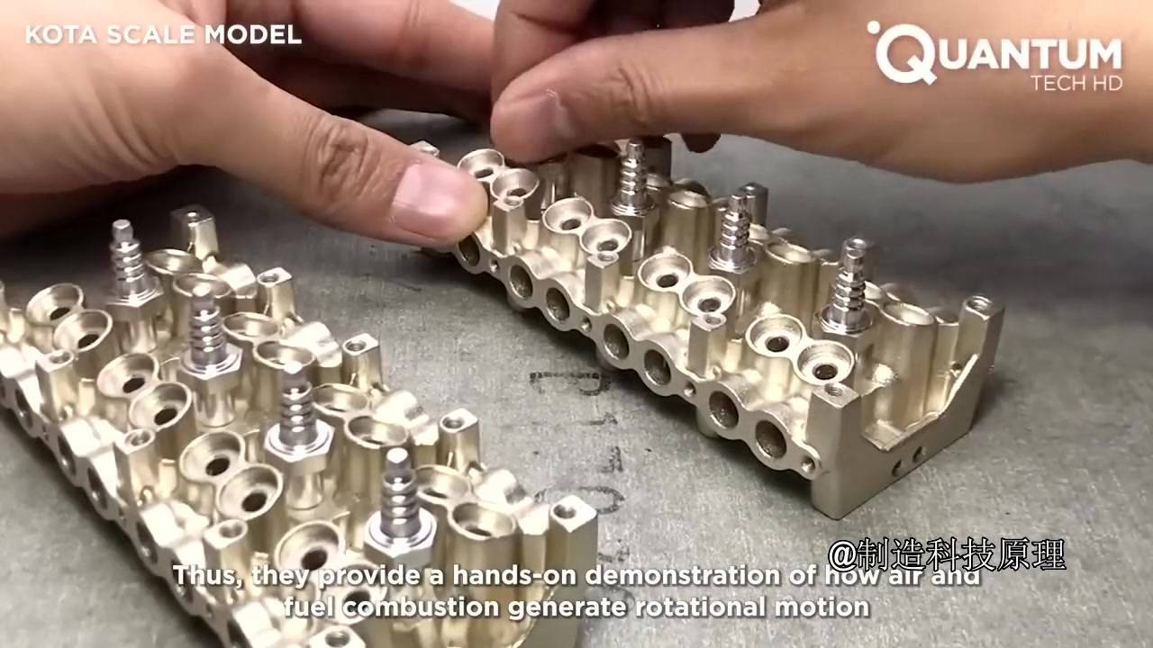 组装4台超逼真的微型发动机引擎 #模型玩具