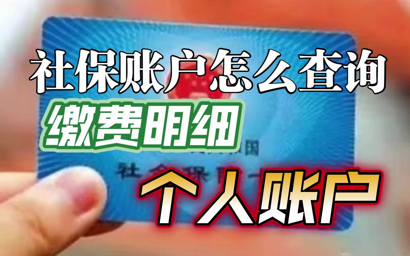社保个人账户缴费明细查询