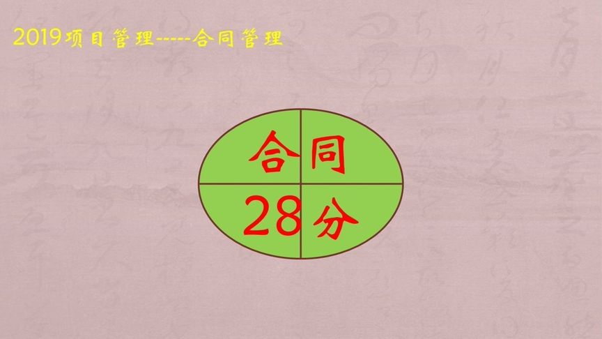 一级建造师-项目管理-合同&信息管理-高频考点(上)