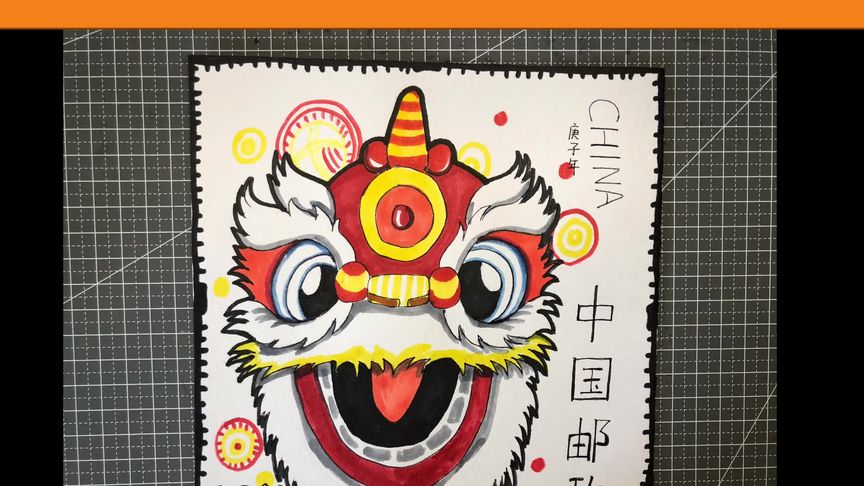 创意邮票绘画 #拓艺美术教育 #少儿创意美术 #少儿美术