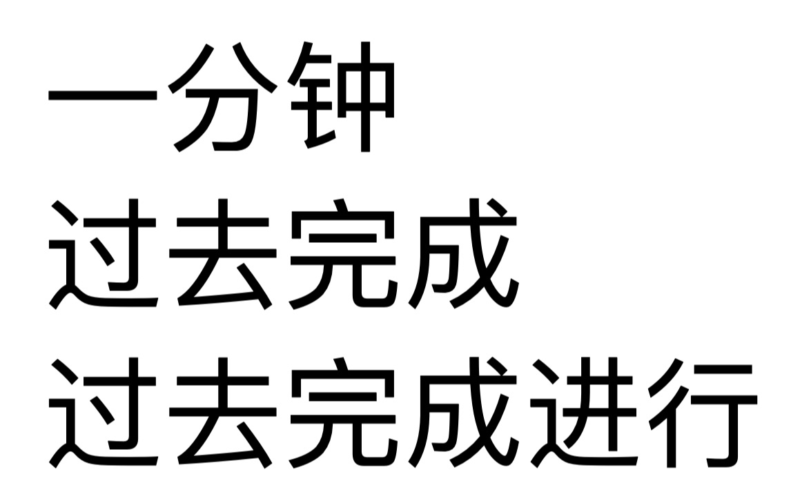 一分钟过去完成,过去完成进行时(英语语法)