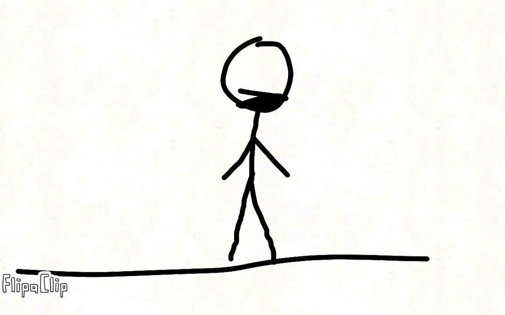 39秒的火柴人走路动画。
