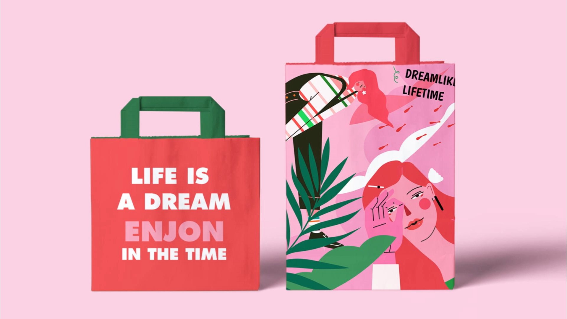 41:「纸袋包装插画设计」插画可以用元素拼出来!玩一种最新的画画...