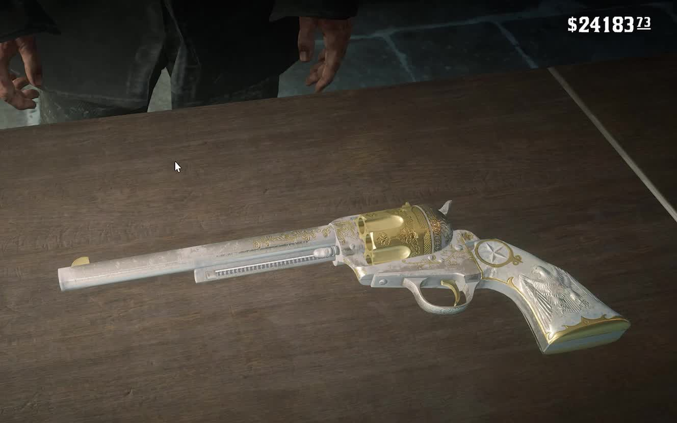 荒野大镖客2线下个人武器配色方案以及拿在手中检视的效果