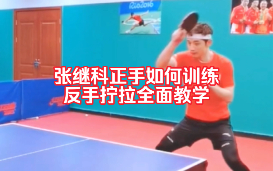 张继科正手训练,反手拧拉全面教学