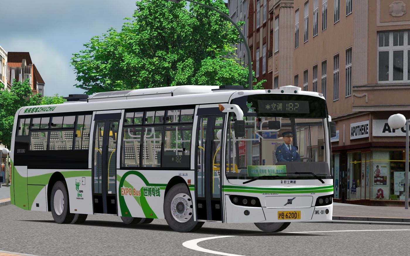 巴士模拟2 #96 驾驶申沃客车SUNWIN V series V1.0城市客车(12m)...