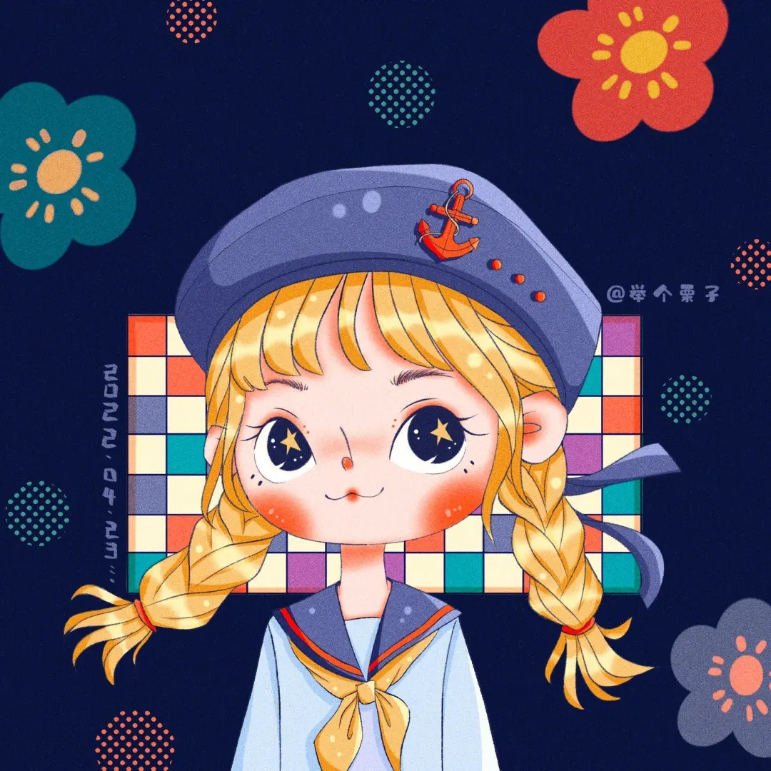 棋盘格上的少女 