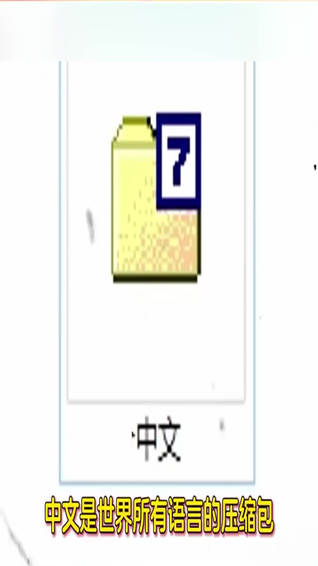 中文不愧是世界语言的压缩包啊