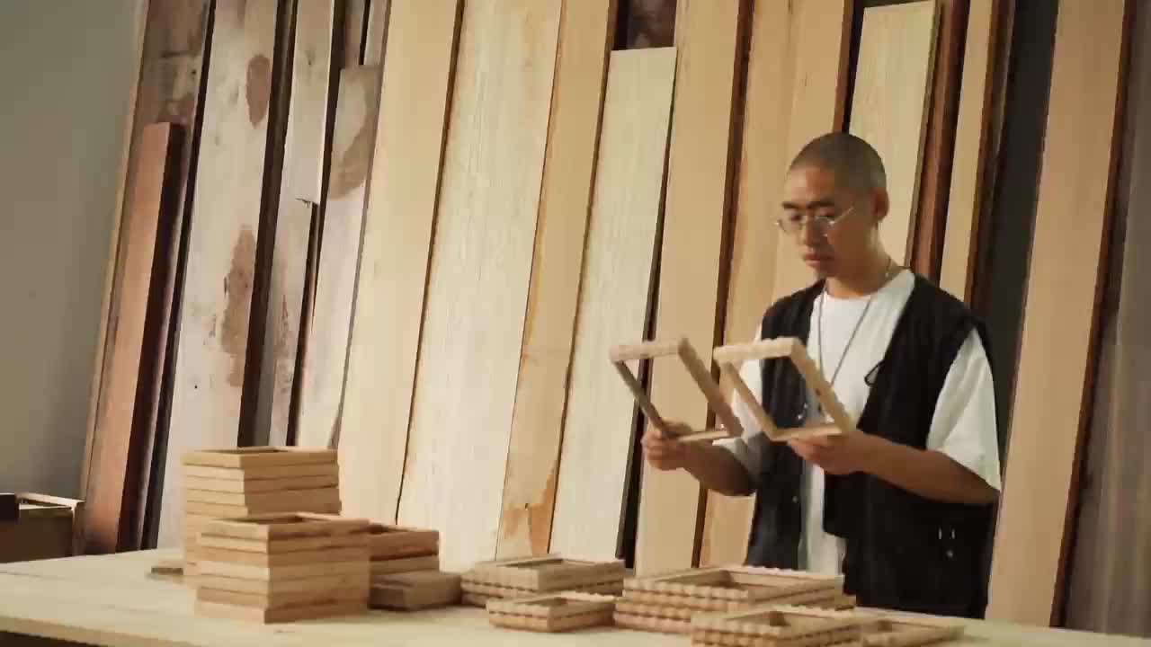 17秒带你了解实木相框生产过程