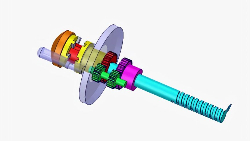 1021用行星齿轮实现微量进给机构