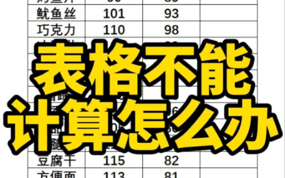 电脑表格不能计算怎么办