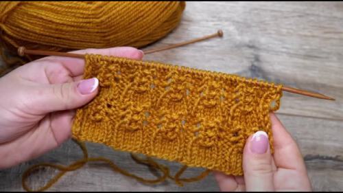 简单的花样也能织出高级感浮雕蜘蛛花编织教程好看别致有质感