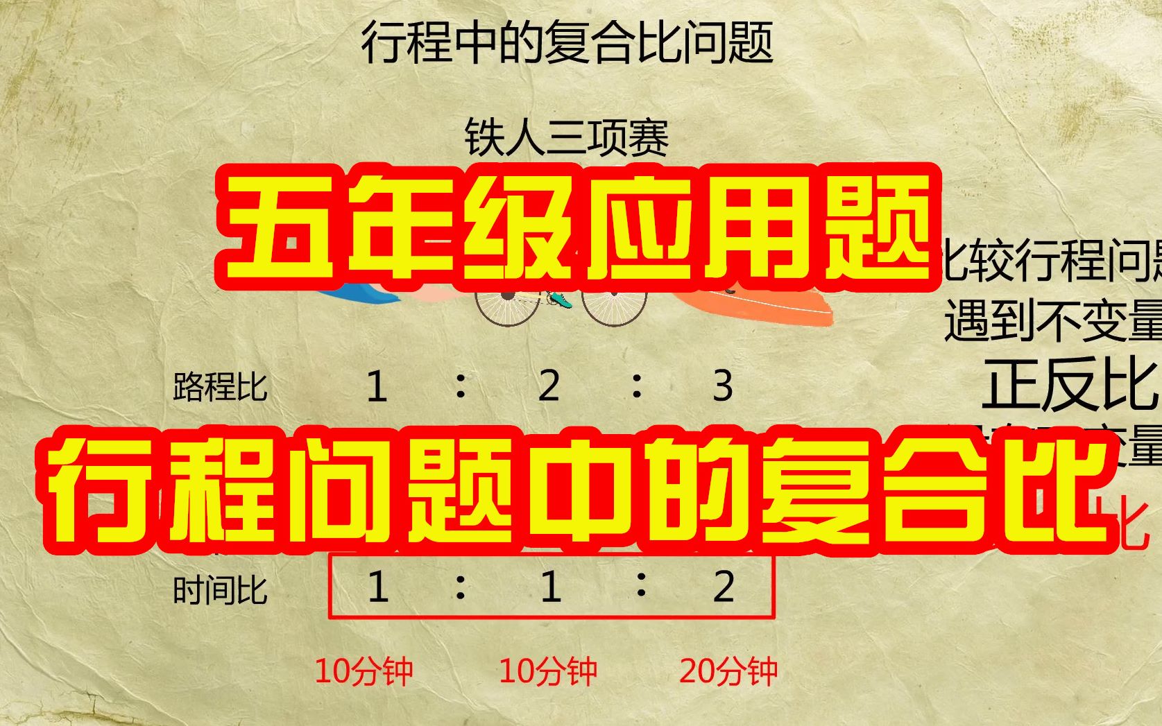 五年级应用题:行程问题中的复合比,这类题不会解怎么办?掌握这个技巧...