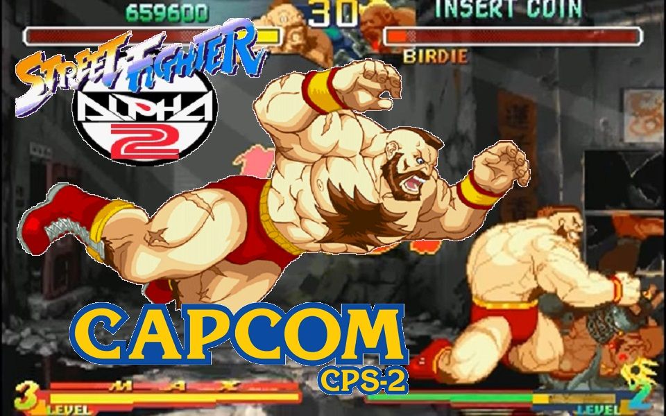 【街机】街头霸王ALPHA 2 专家难度 赞基夫 挑战真豪鬼 一命通关