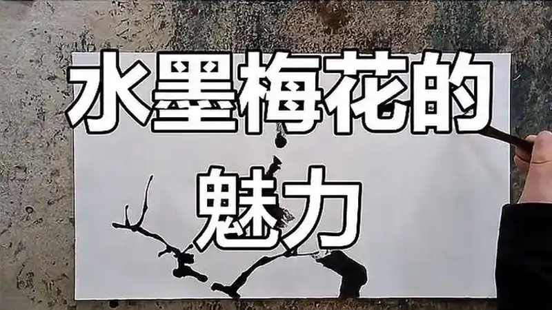 梅花水墨画,国粹之美尽显