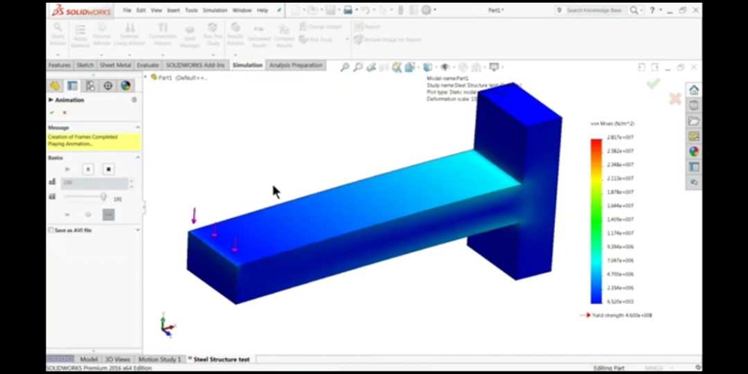 SolidWorks力学性能模拟