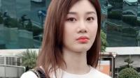 街头偶遇靓丽车模张芮尔,长相清纯颜值出众,不愧是我心目中的女神!